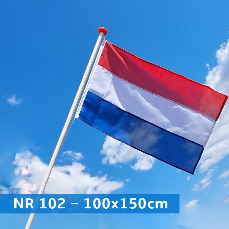 Actieset geschikt voor een gevelstok: Nederlandse vlag (standaard blauw ...